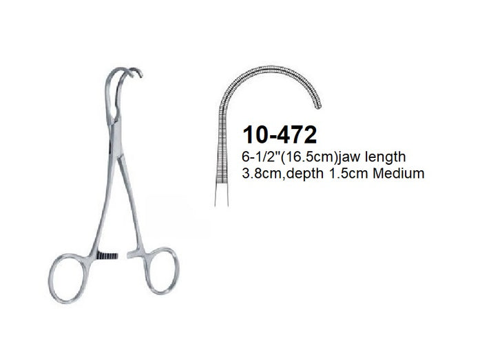 Cooley Acutely Curved Clamps & Atraumatic Cardiovascular Forceps, 10-4 ...