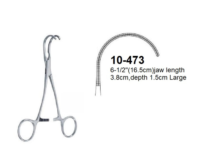 Cooley Acutely Curved Clamps & Atraumatic Cardiovascular Forceps, 10-4 ...